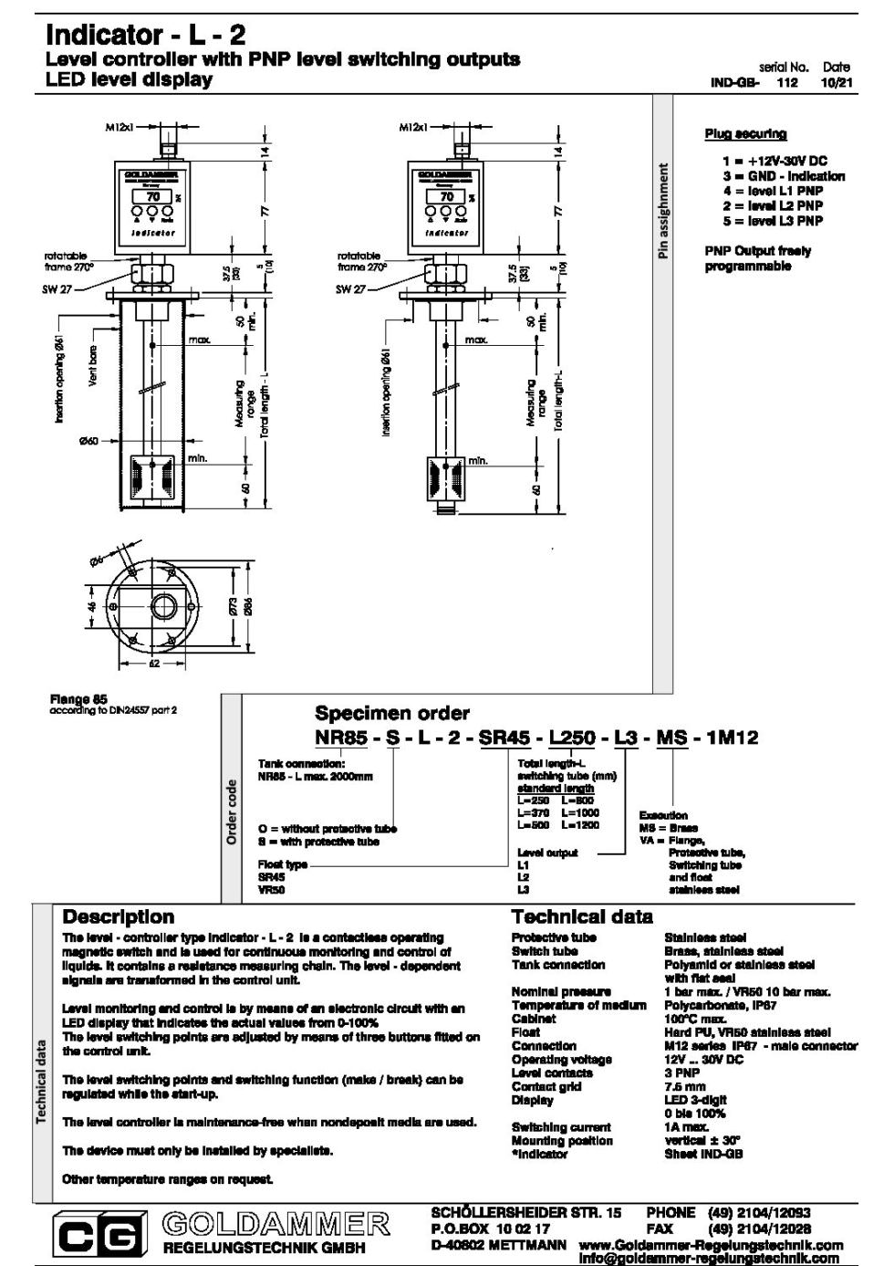 Indicator - IND - Goldammer Regelungstechnik