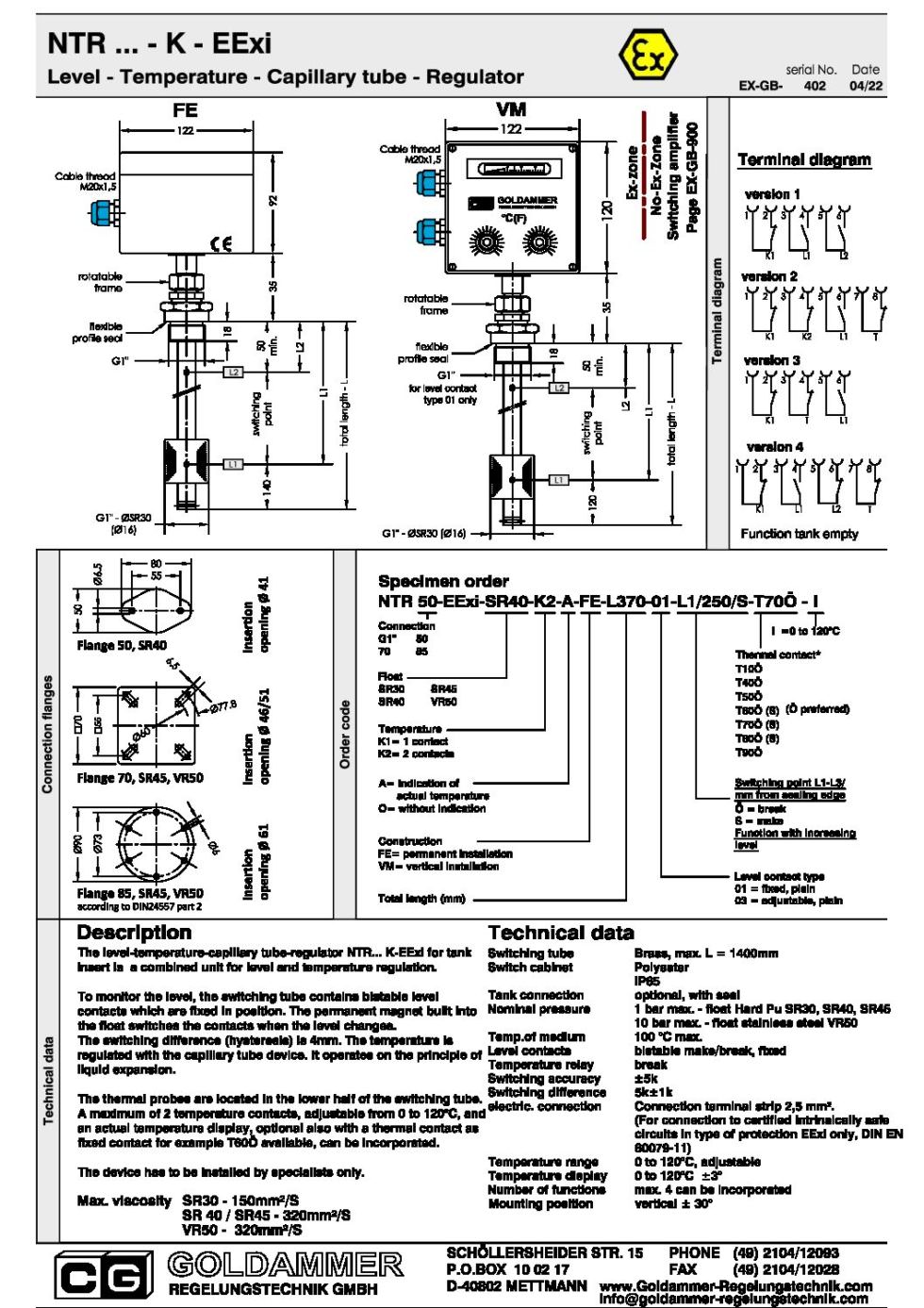 EExi DIN 60079-11 - EX - Goldammer Regelungstechnik